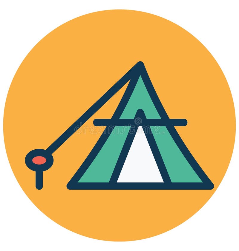 Camp, Camping Isolated Vector Icon that Can Easily Modify or Edit Stock ...