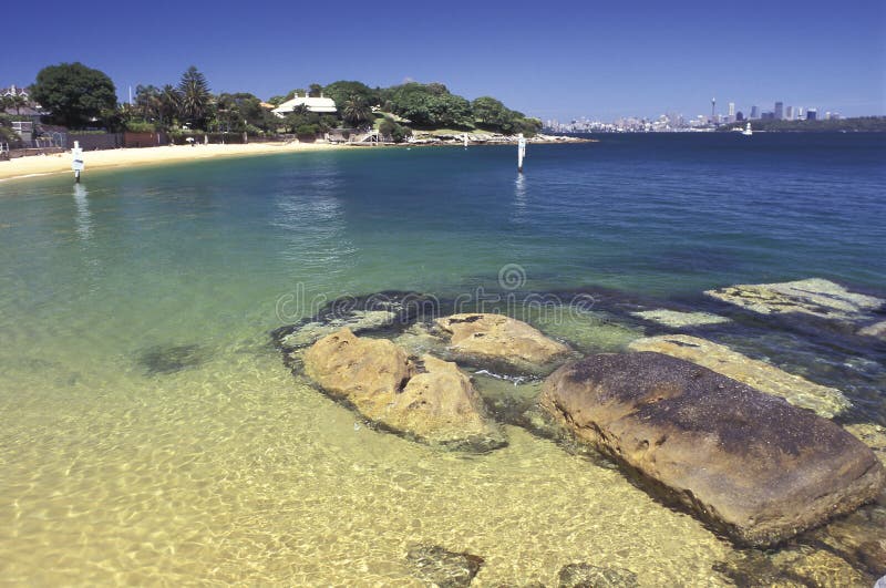 Camp Cove beach, Sydney stock image. Image of port, skyscraper - 129932341