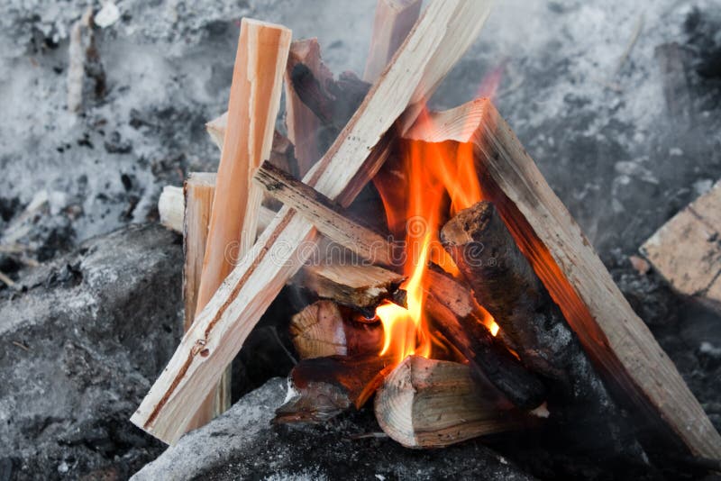 Camp fire stock image. Image of snovy, camping, fire - 18408069