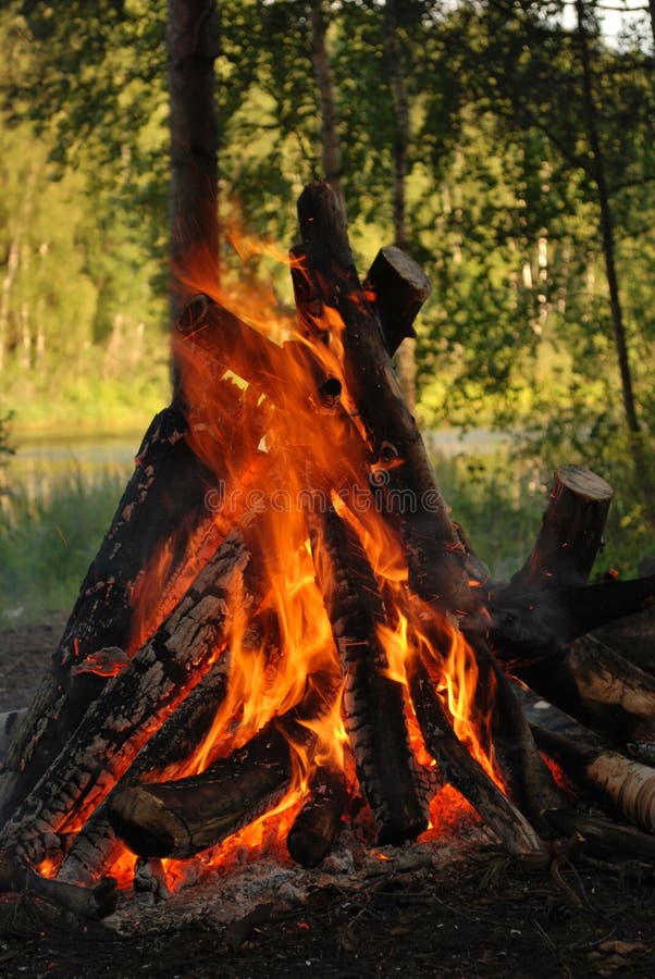 Midsummer fire stock photo. Image of fire, firewood, celebration - 357604