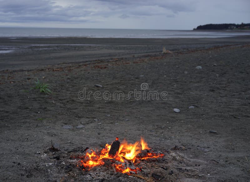 Fire on the beach stock image. Image of beach, radiate - 2824501