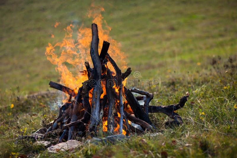 Camp fire stock image. Image of adventure, fiery, combustible - 47007799