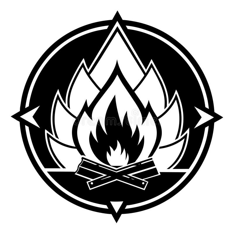Camp Fire Logo Icon Vector Design Ignite Your Brand Identity Stock ...