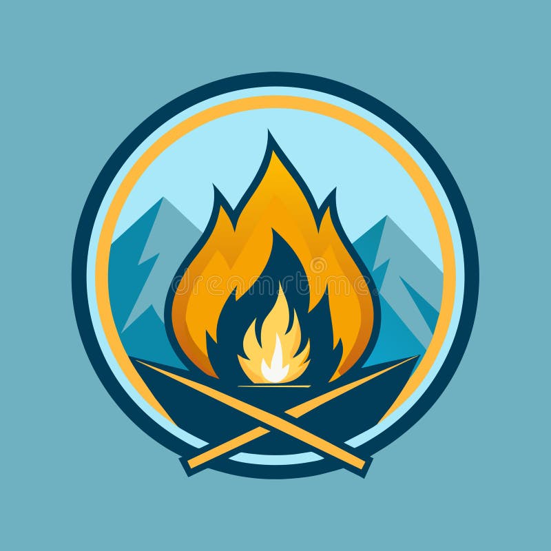 Camp Fire Logo Icon Vector Design Ignite Your Brand Identity Stock ...