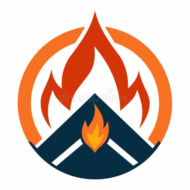 Camp Fire Logo Icon Vector Design Ignite Your Brand Identity Stock ...