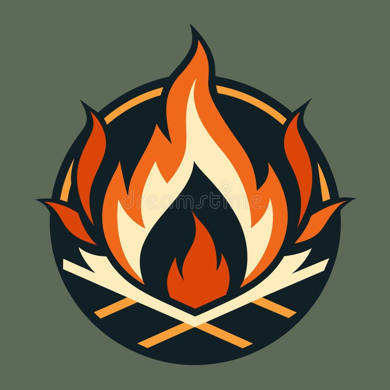 Camp Fire Logo Icon Vector Design Ignite Your Brand Identity Stock ...