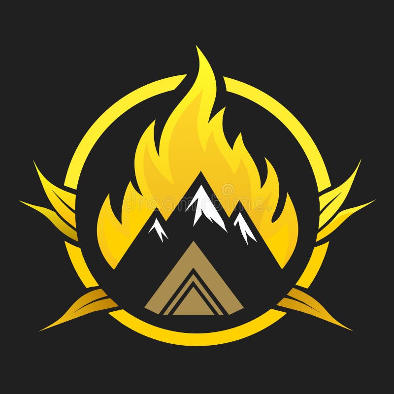 Camp Fire Logo Icon Vector Design Ignite Your Brand Identity Stock Vector - Illustration of ...