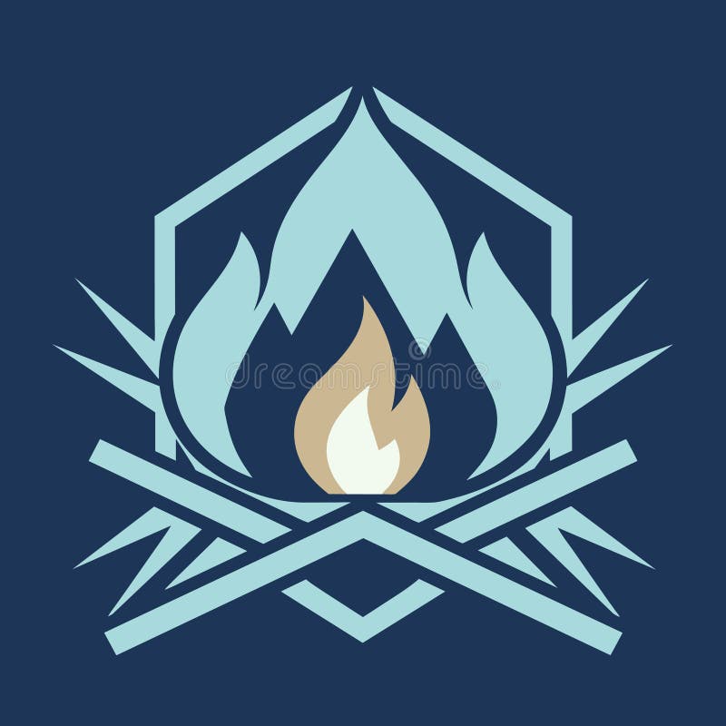 Camp Fire Logo Icon Vector Design Ignite Your Brand Identity Stock ...
