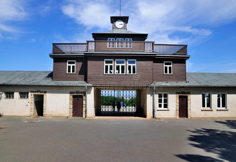 Camp Gate of Buchenwald editorial stock image. Image of clock - 16238424