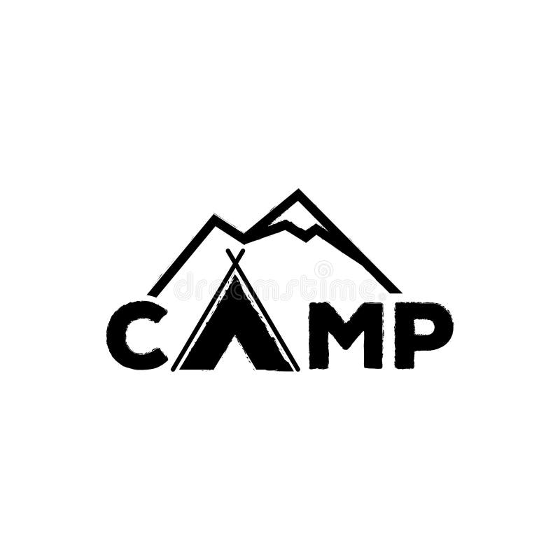 Camp Logo Design Summer Camp Badge Stock Vector Illustration Of