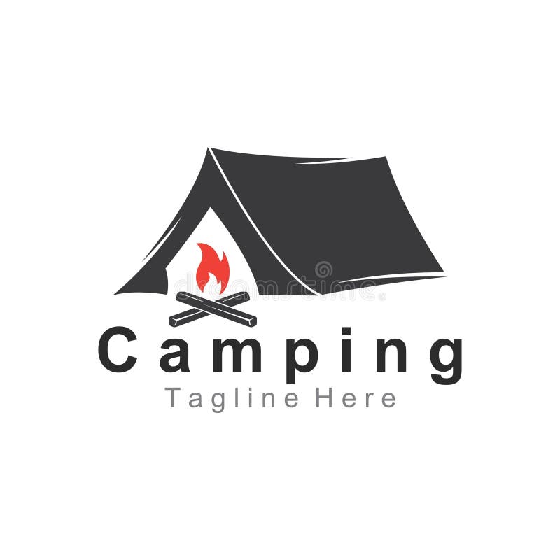 Camp Logo Design, Tent Camping Logo Vector Design Stock Illustration - Illustration of symbol ...