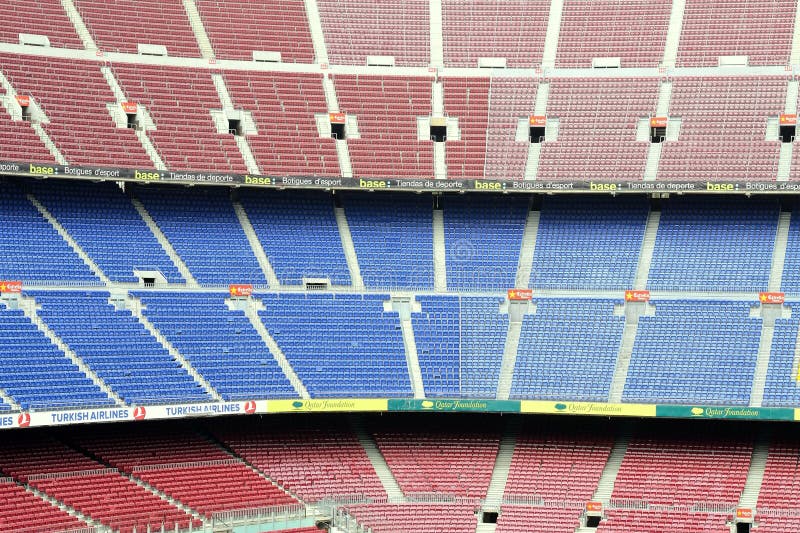 Camp Nou editorial stock photo. Image of rows, green - 24736038