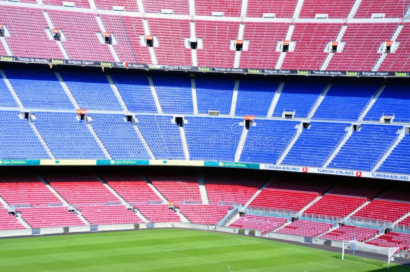 FC Barcelona (Nou Camp) Football Stadium Bench Editorial Stock Image ...