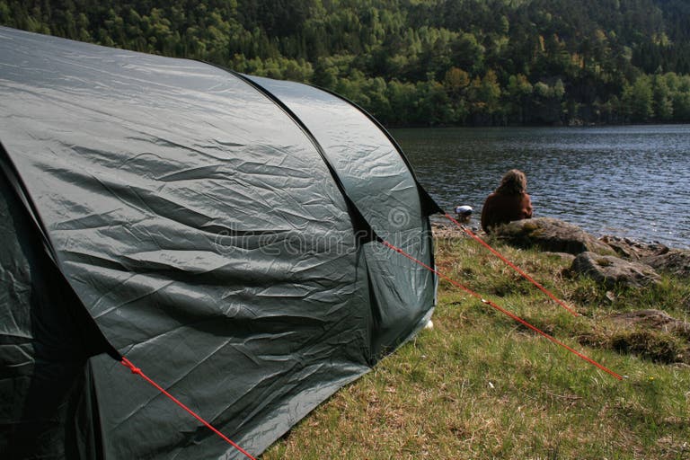 Camp site stock photo. Image of outside, camping, lake - 5262364