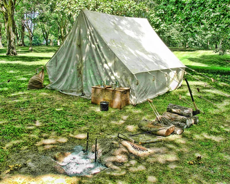 Camp site stock image. Image of wood, adventure, outside - 7140631
