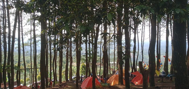 Camp Spot with Mountain View Editorial Stock Photo - Image of spot ...