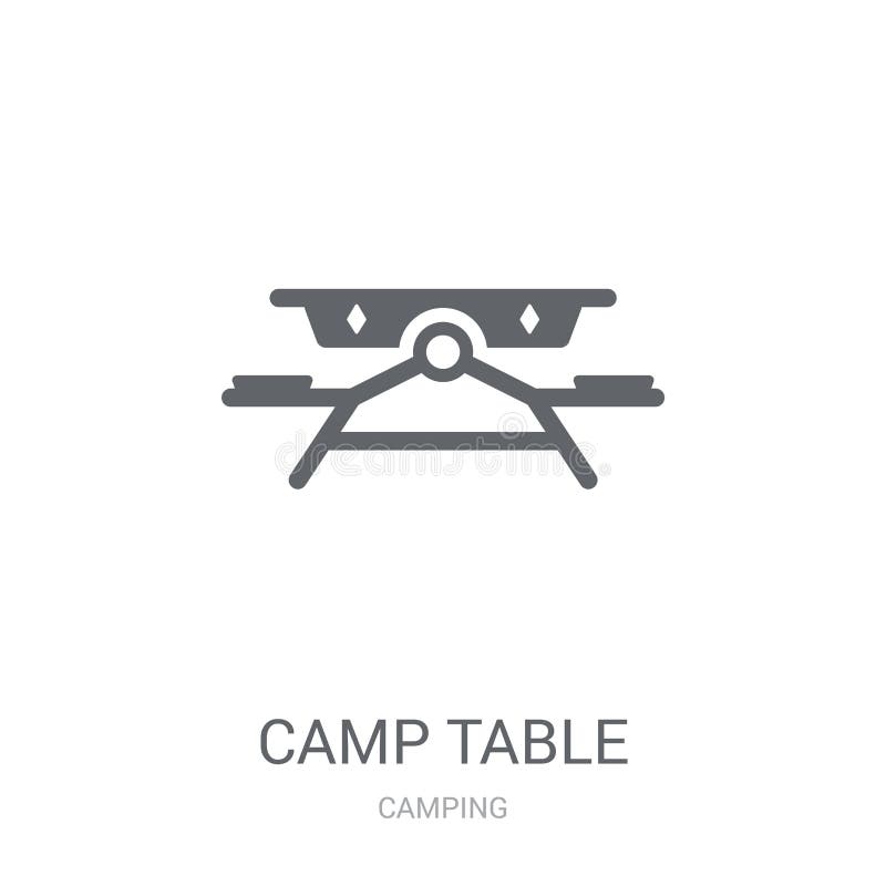 Camp Table Icon. Trendy Camp Table Logo Concept on White Background ...