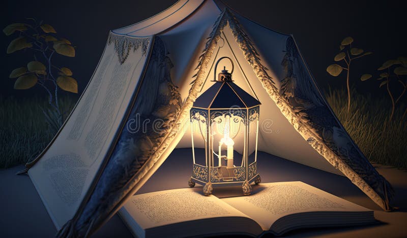 Camp Tent. Surreal Mystical Fantasy Artwork Stock Illustration ...