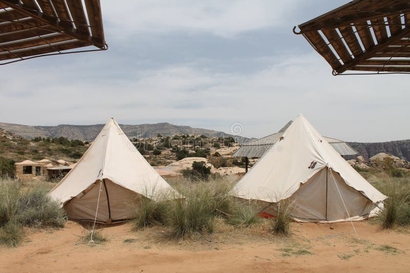 Camp view stock photo. Image of tents, jordan, camp, white - 76013408