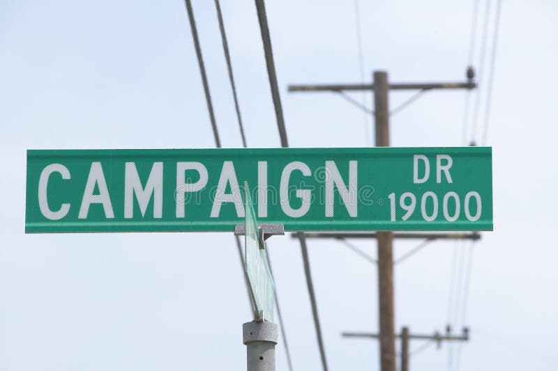 Campaign Drive street sign stock image. Image of communications - 26274523