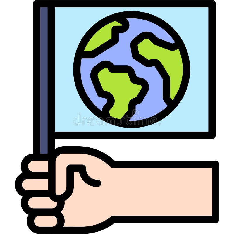 Campaign Flag Icon, Earth Day Related Vector Stock Vector ...