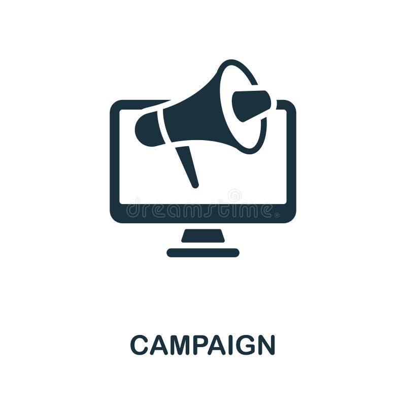 Campaign Flat Icon. Colored Element Sign from Marketing Collection ...