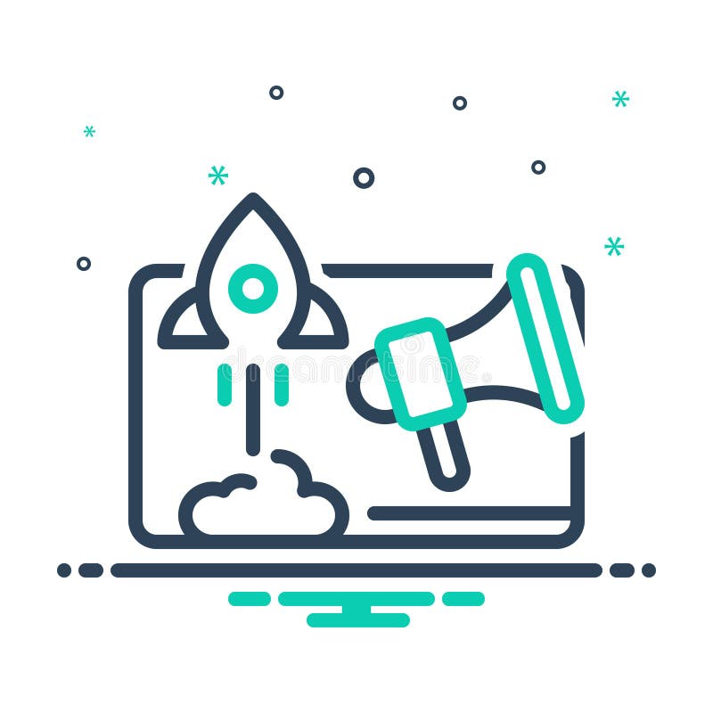 Mix Icon for Campaign, Endorsement and Digital Stock Vector ...