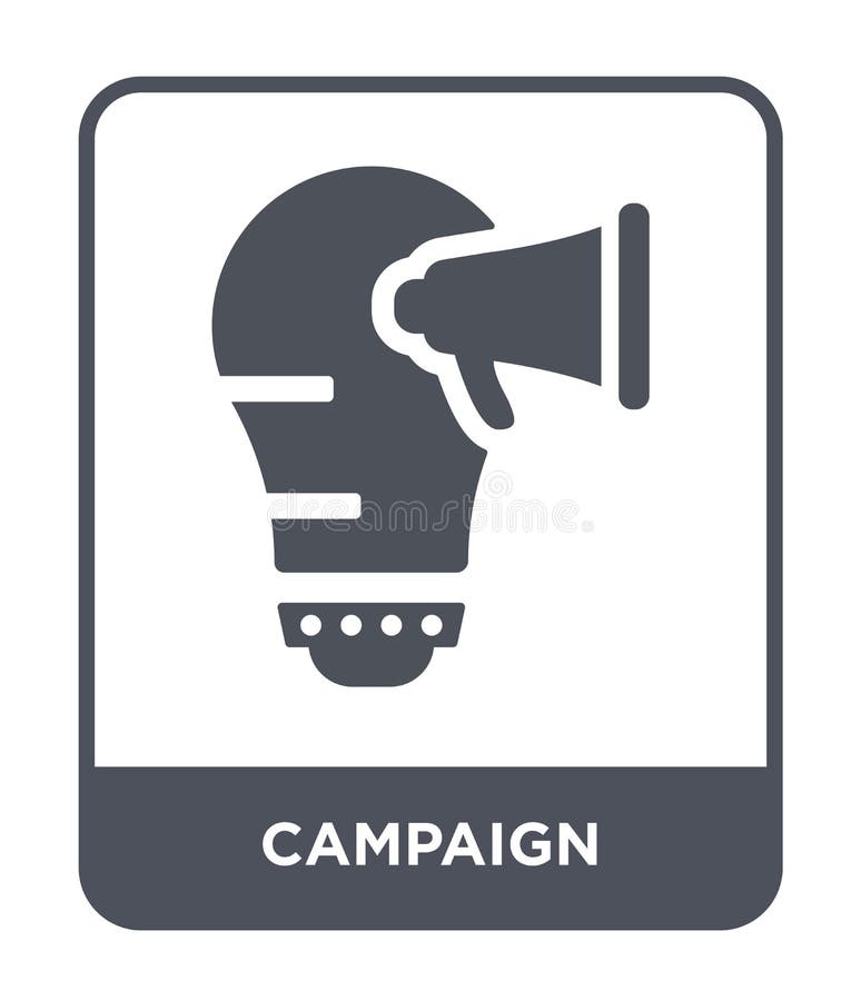 Campaign Icon in Trendy Design Style. Campaign Icon Isolated on White ...