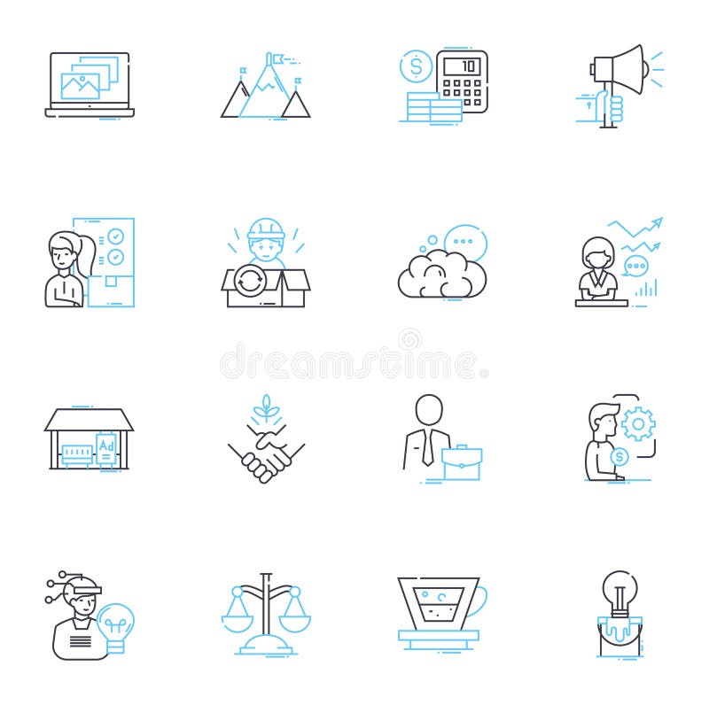 Campaign Inception Linear Icons Set. Activation, Branding ...