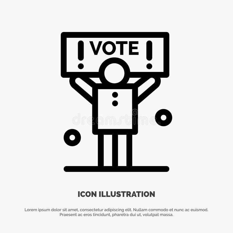 Campaign, Political, Politics, Vote Line Icon Vector Stock Vector ...