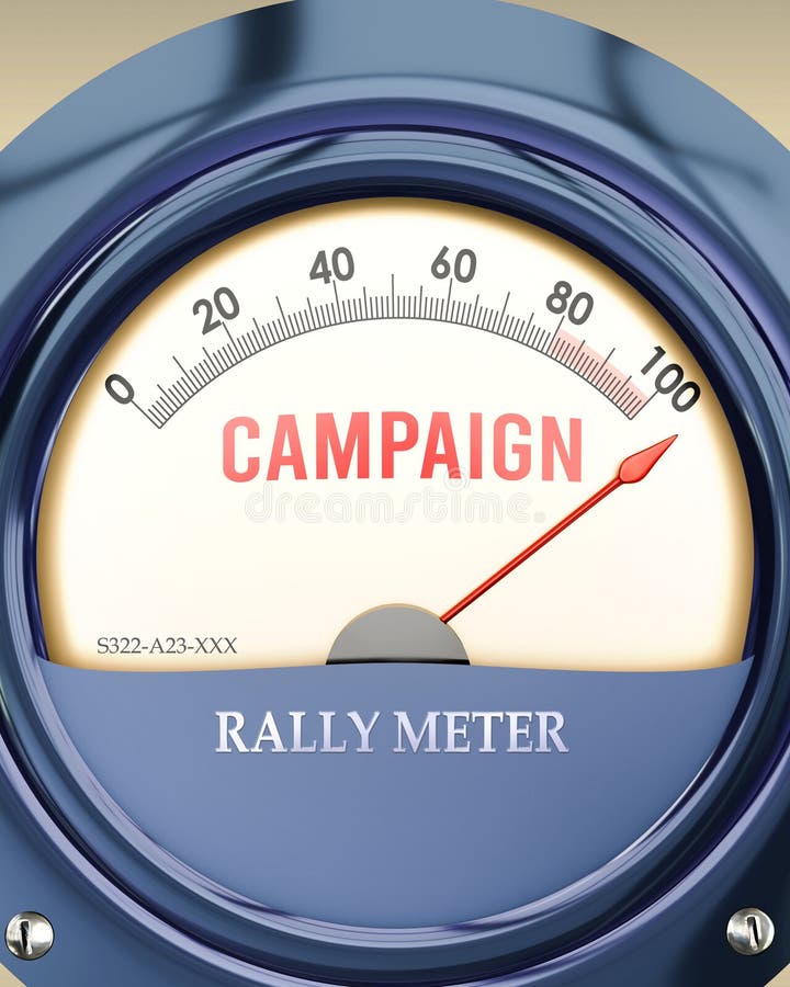Campaign and Rally Meter that is Hitting a Full Scale, Showing a Very ...