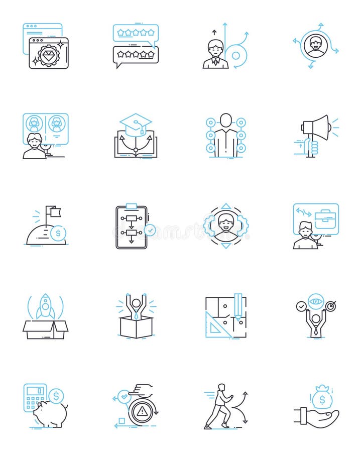 Campaign Release Linear Icons Set. Launch, Arrival, Introduction ...