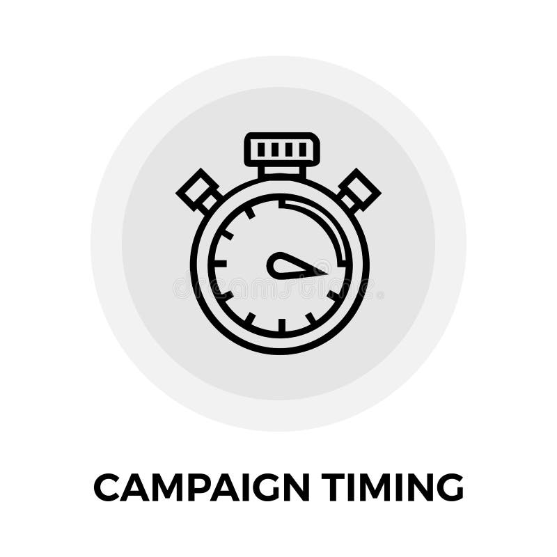 Campaign Timing Icon stock vector. Illustration of element - 149572912