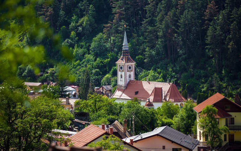 Campanario De Schei, Brasov De La Iglesia Ortodoxa Imagen de archivo ...