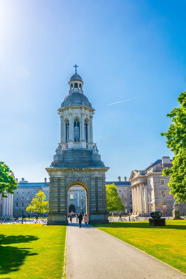 Campanile Inside of the Trinity College Campus in Dublin, Ireland ...
