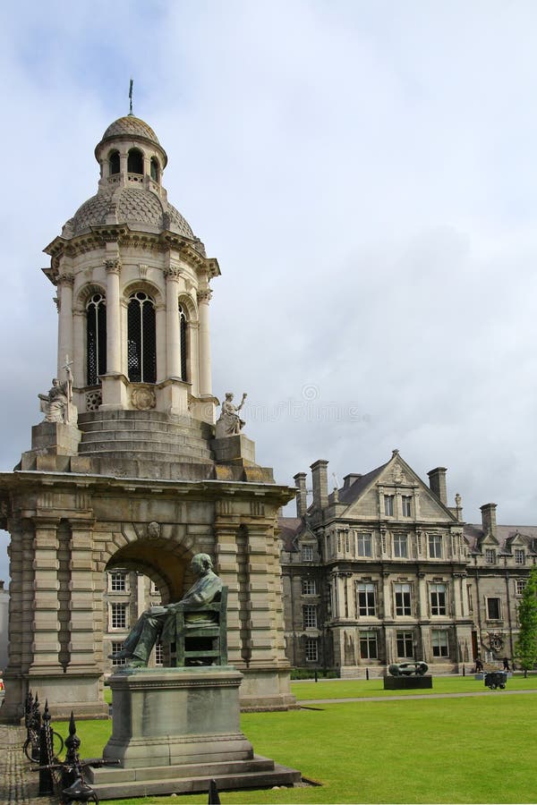 Campanile at Library Square in Dublin, Ireland Stock Image - Image of ...