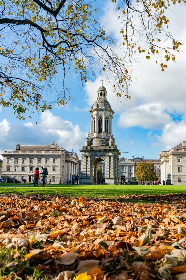 The Campanile of Trinity College with Fall Color Editorial Stock Image ...