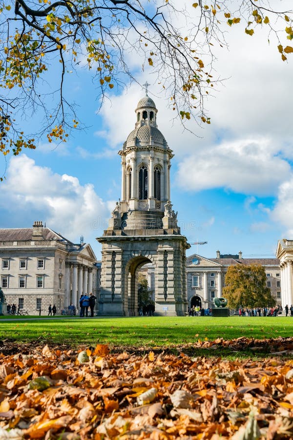 The Campanile of Trinity College with Fall Color Editorial Stock Image ...