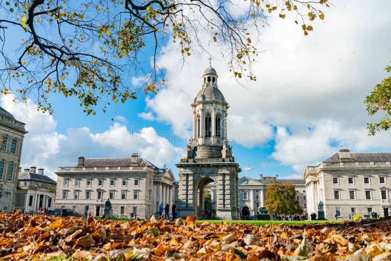 The Campanile of Trinity College with Fall Color Editorial Photography ...