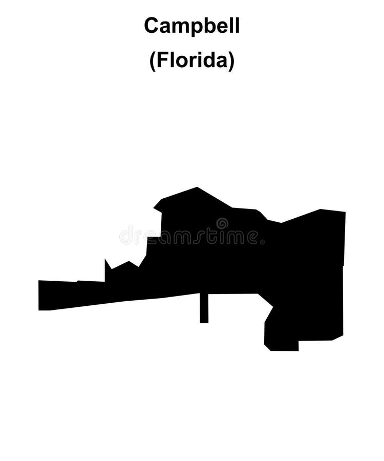 Campbell outline map stock illustration. Illustration of shape - 386147085