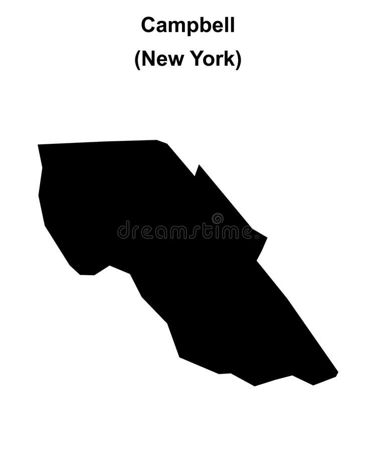 Campbell outline map stock vector. Illustration of template - 387614482