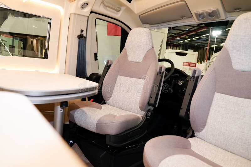 Interior Inside New Modern Luxury Camper Van Travel Motorhome Stock ...