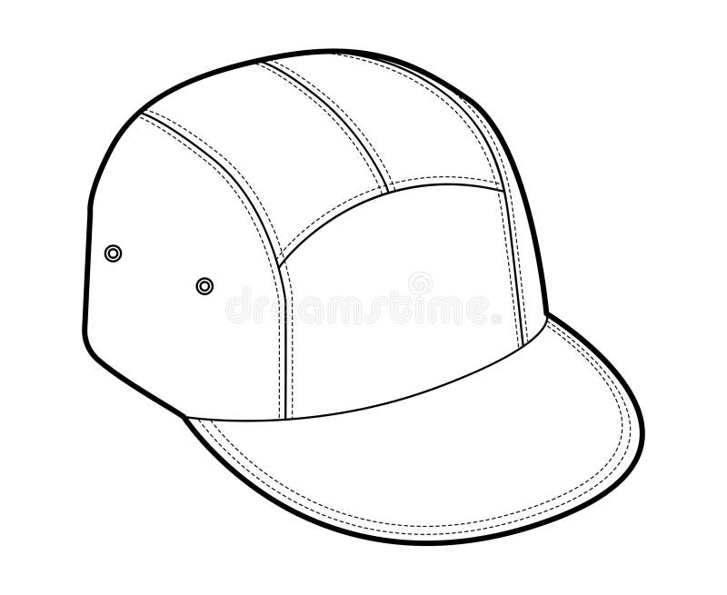 Camper Five Panel Cap Hat. Summer Head Fashion Accessory Clothing ...