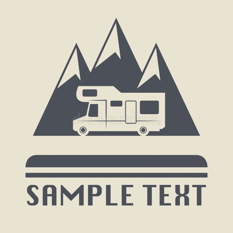 Camper icon or sign stock vector. Illustration of campsite - 118211782