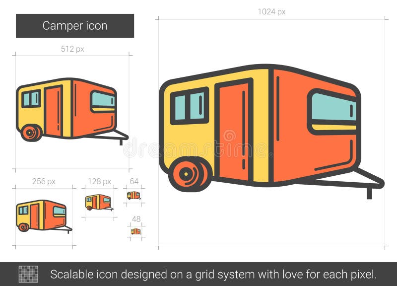 Camper Line Drawing Stock Illustrations – 936 Camper Line Drawing Stock ...