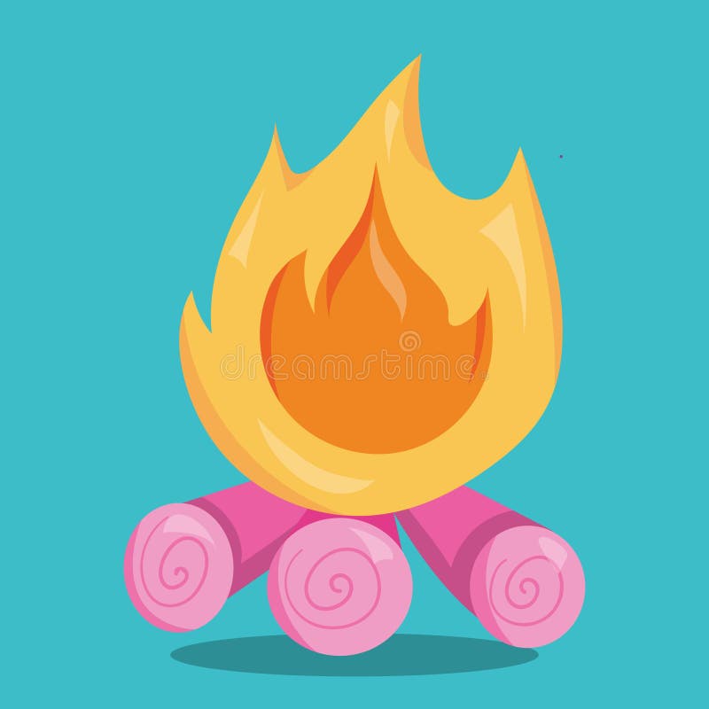 Camper pink fire 25 stock vector. Illustration of pink - 198984036