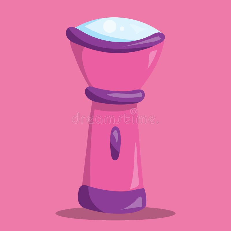 Camper pink flashlight 15 stock vector. Illustration of vector - 198984035