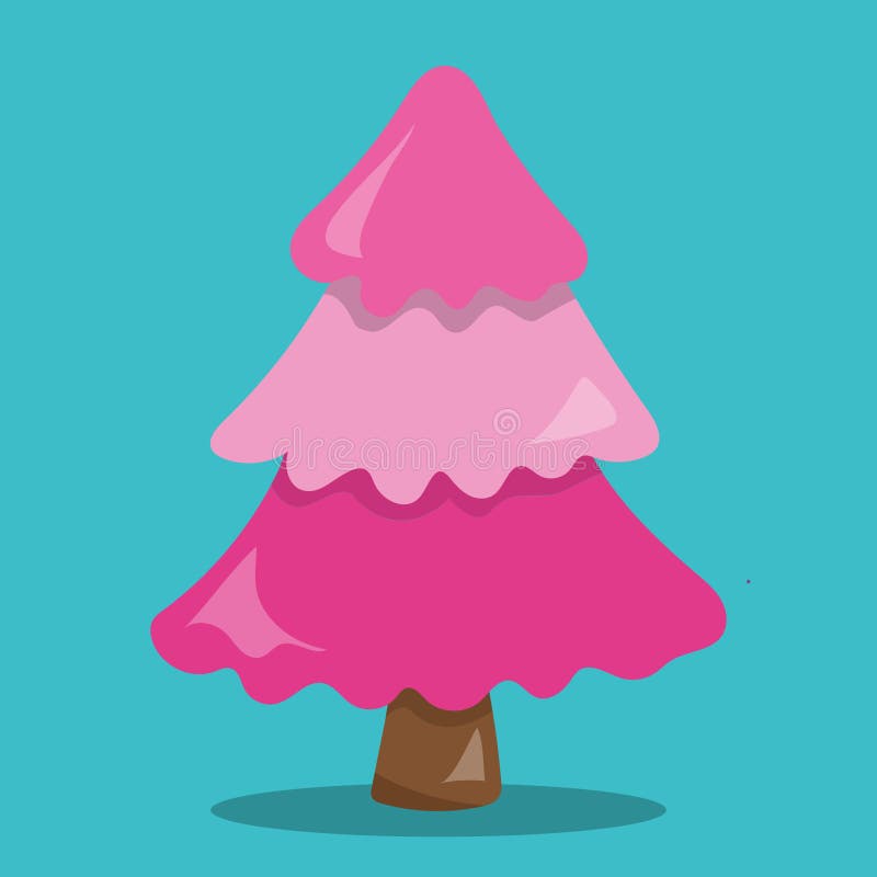 Camper pink tree 18 stock vector. Illustration of tree - 198984059