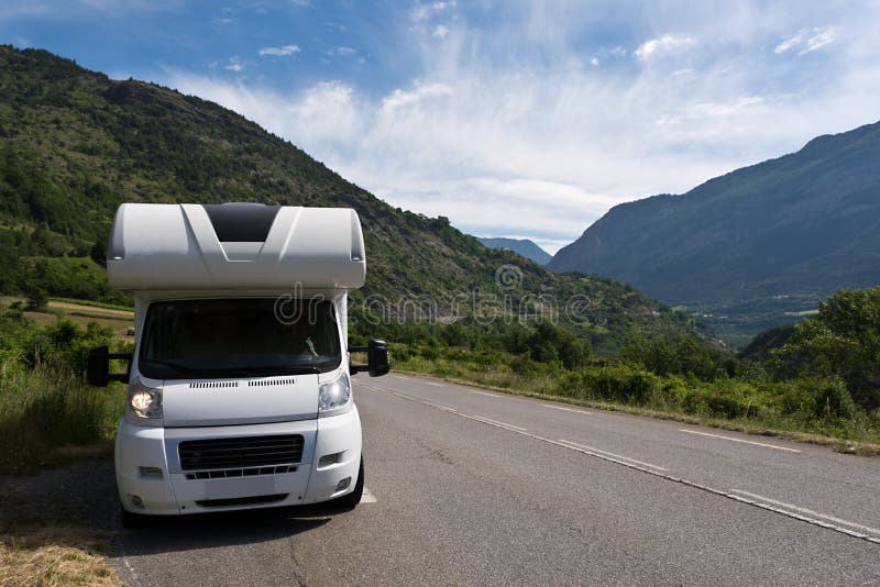 Camper on the road stock image. Image of camper, rockies - 3259309