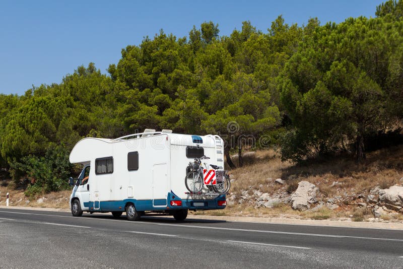 Camper on the road stock image. Image of camper, rockies - 3259309